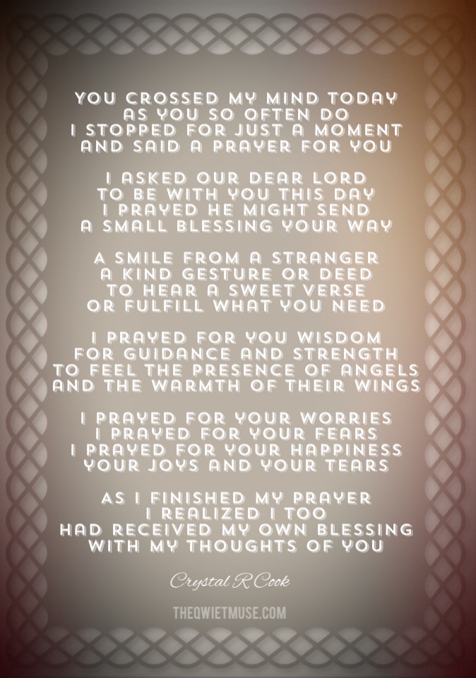 I Said a Prayer for You Today | The Qwiet Muse