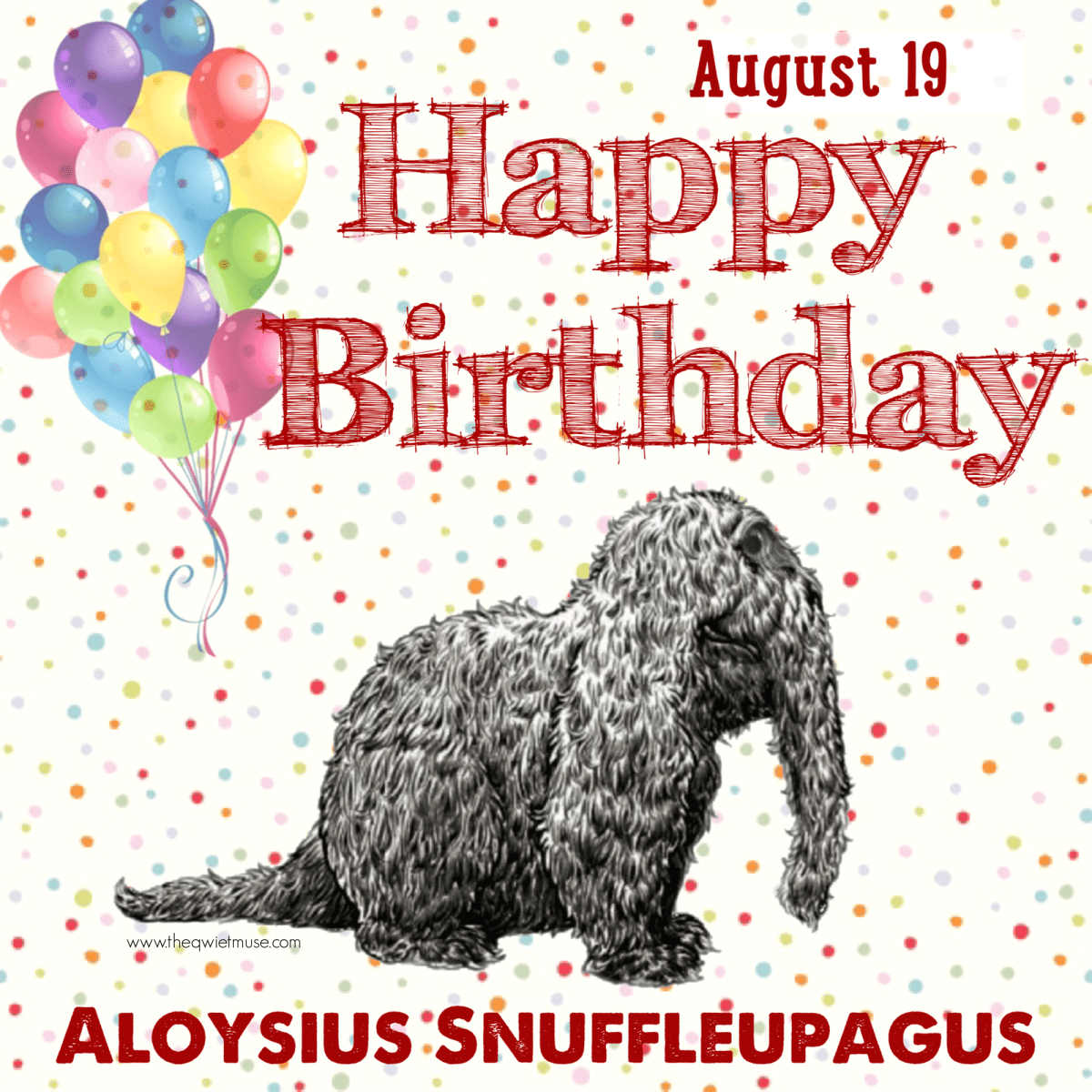 Celebrating Snuffleupagus, how well do you know him? | The Qwiet Muse